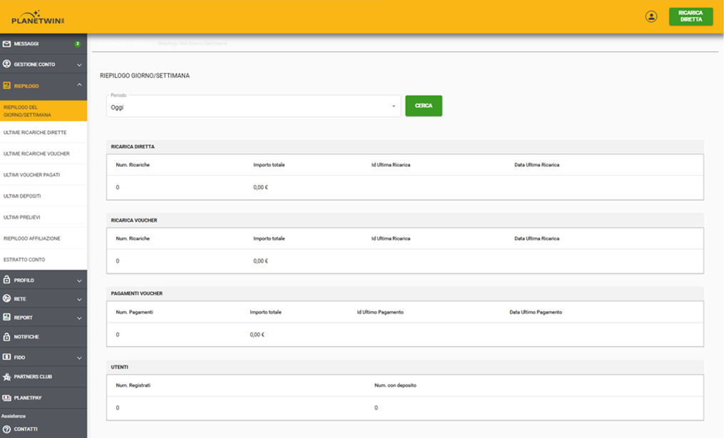 Portale Esercenti NUOVO UTENTE (Apertura Conto Gioco)_PWO365 – PV Retail